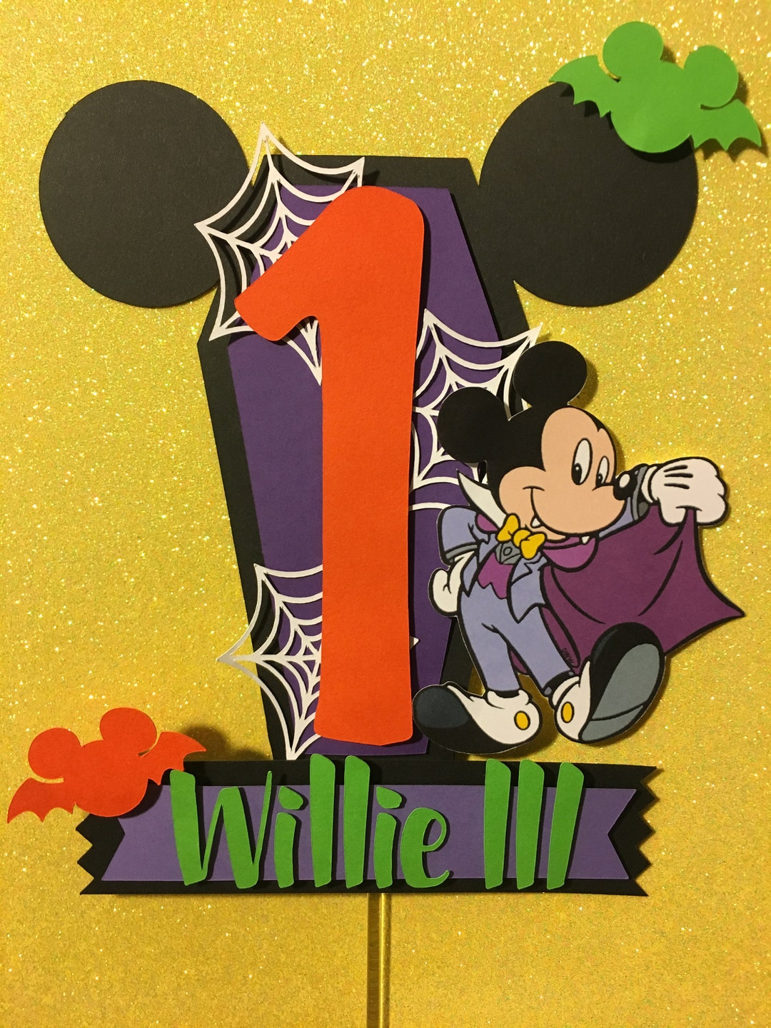 Mickey Inspired Vampire Cake Topper/mickey Vampire Theme/mickey Theme ...