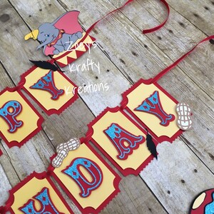 Dumbo Birthday Banner/dumbo Banner/dumbo Theme/circus Theme/kids Party ...