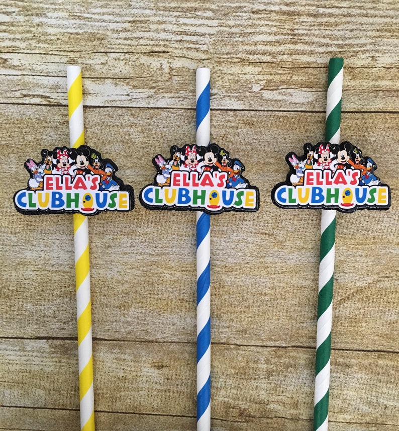 Mickey Mouse Clubhouse Paper Straws-12pcs - Etsy