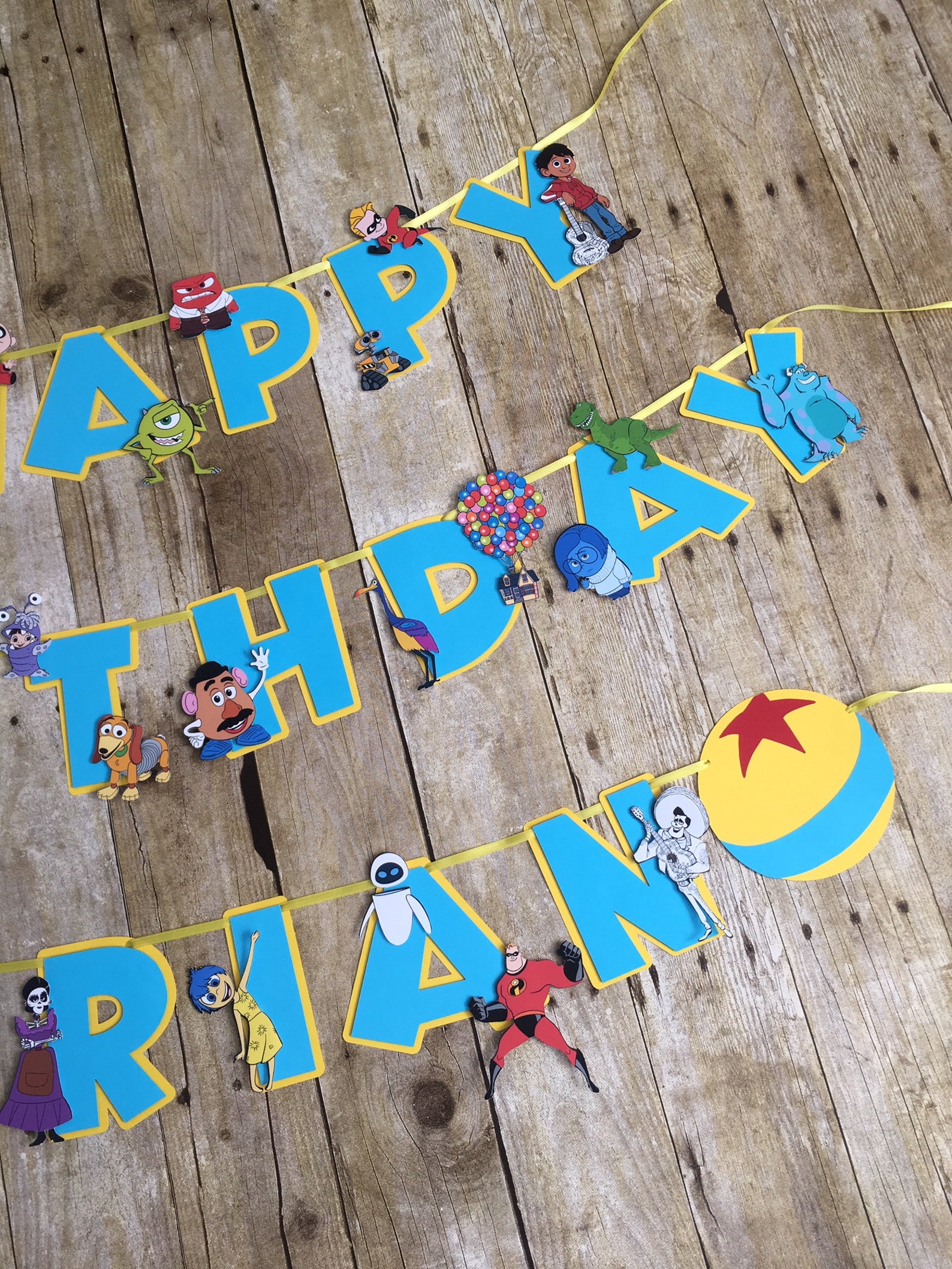 Pixar Birthday Banner/pixar Party/pixar Theme/pixar | Etsy