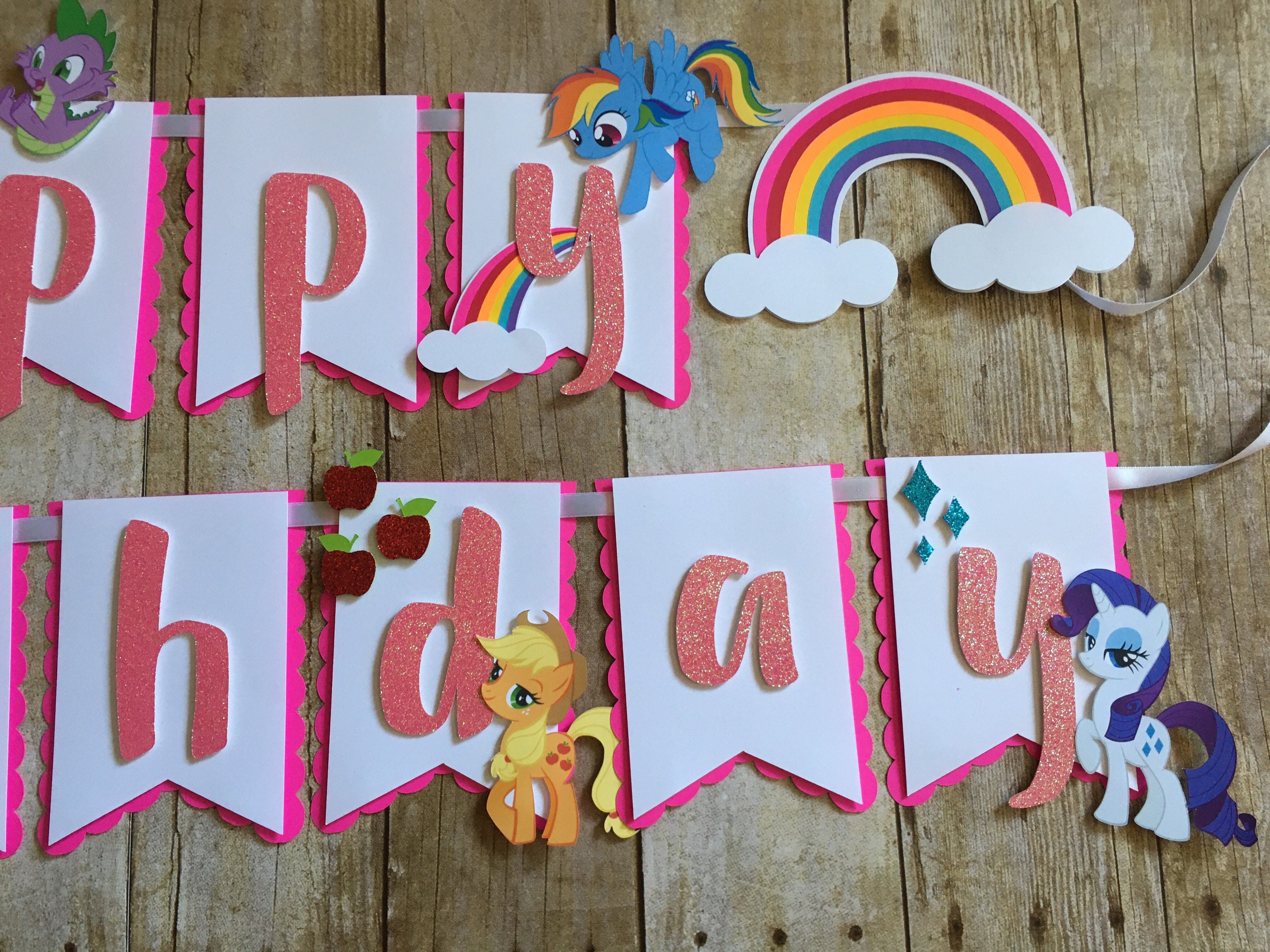 My Little Pony Birthday Banner/mlp/my Little Pony/birthday Banner - Etsy