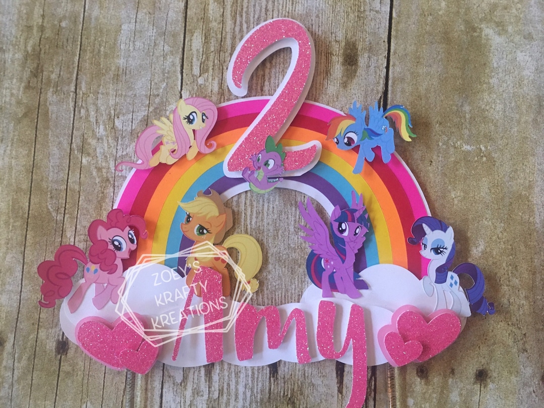 My Little Pony Cake Topper/my Little Pony Party/my Little Pony Décor ...