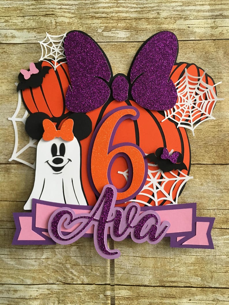 Minnie Mouse Halloween Theme Cake Topper - Etsy