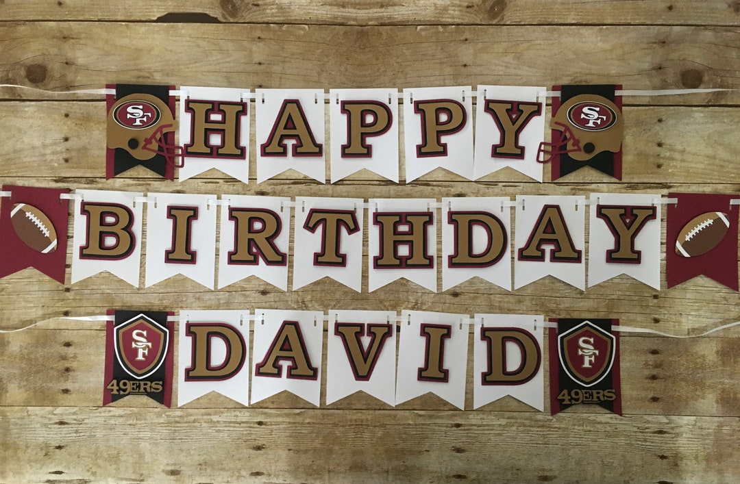 49ers Birthday Banner: 3D Football Party Decor - Etsy