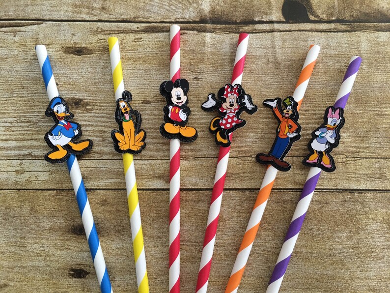 Mickey Mouse Clubhouse Paper Straws-12pcs - Etsy