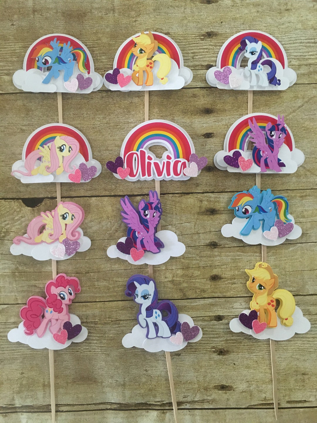 My Little Pony Cupcake Toppers -set of 12 - Etsy