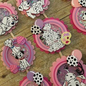 101 Dalmatian 3D Shaker Cupcake Toppers/ Dalmation Birthday/ Dog Party ...