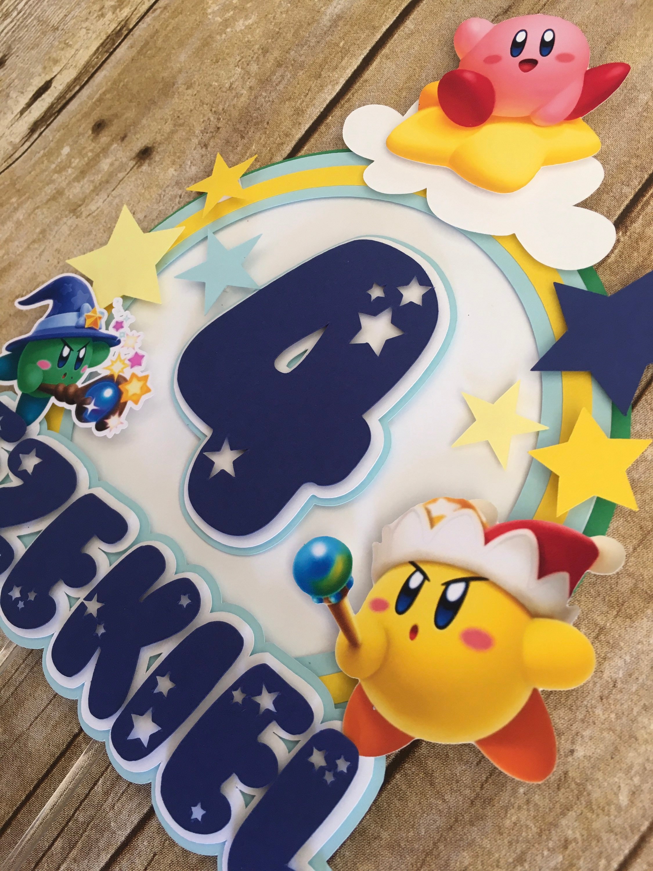 Kirby Cake Topper/gamer Cake Topper/ Video Game Party - Etsy