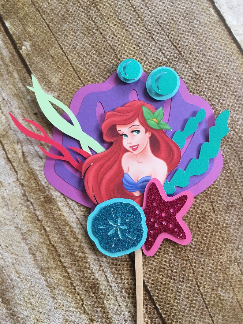 The Little Mermaid Cupcake Toppers - Set of 12 - Etsy