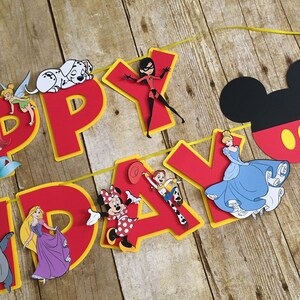 Pixar Banner/ Disney Banner /pixar Disney Birthday Banner - Etsy