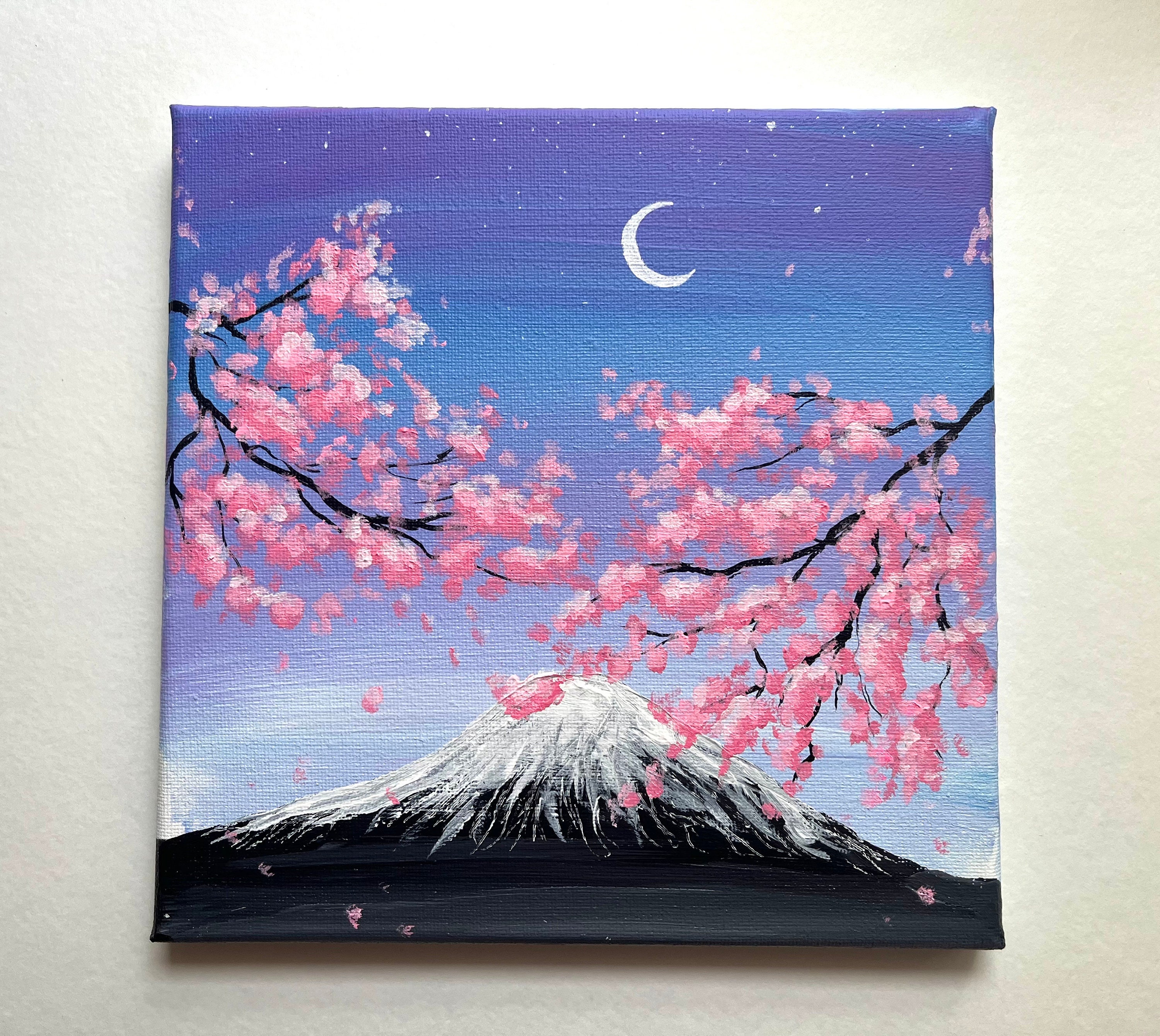 Japanese Cherry Blossom Painting Acrylic