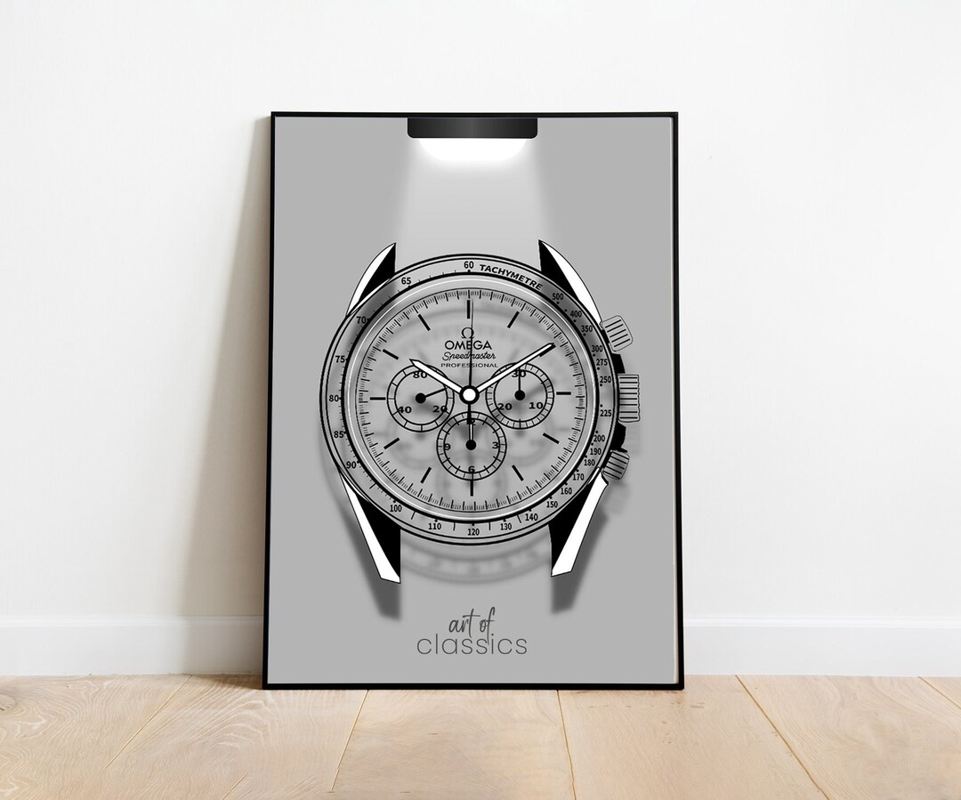 Omega Speedmaster Watch Poster, Watch Print, Horology Art, Unframed ...