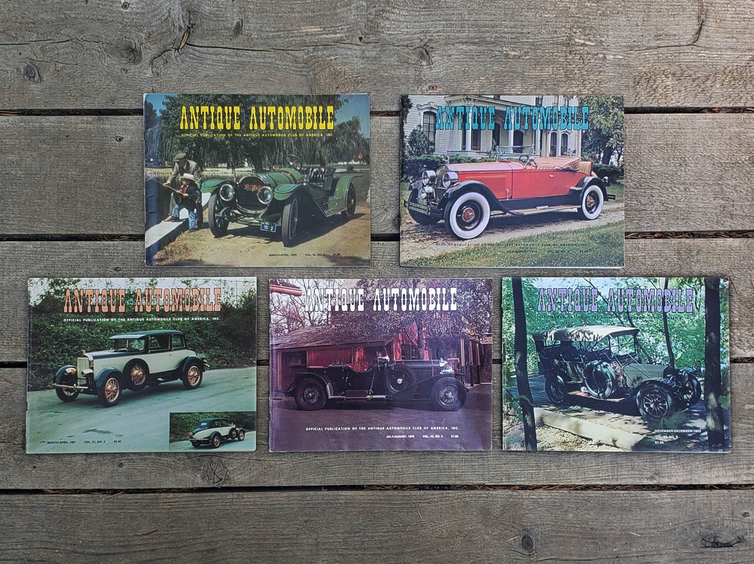 Vintage ANTIQUE AUTOMOBILES Magazines 70's and 80's Set of Five Car ...