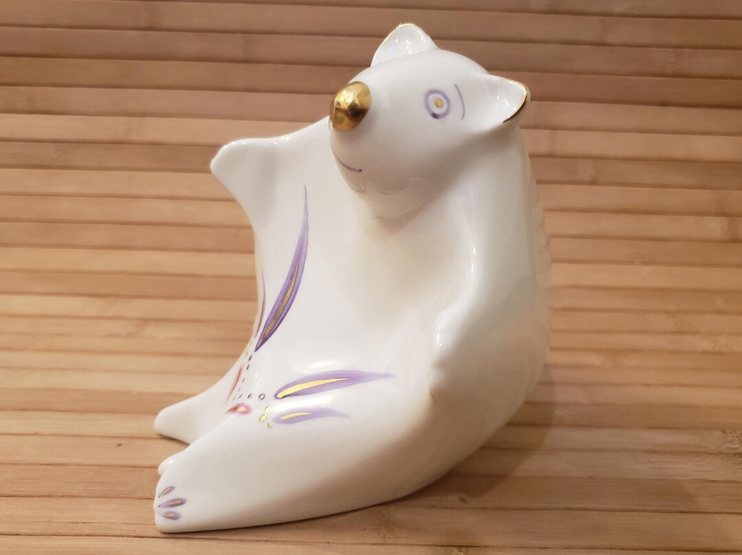 Rare Galos Porcelain Bear Figurine Handmade in Portugal - Etsy