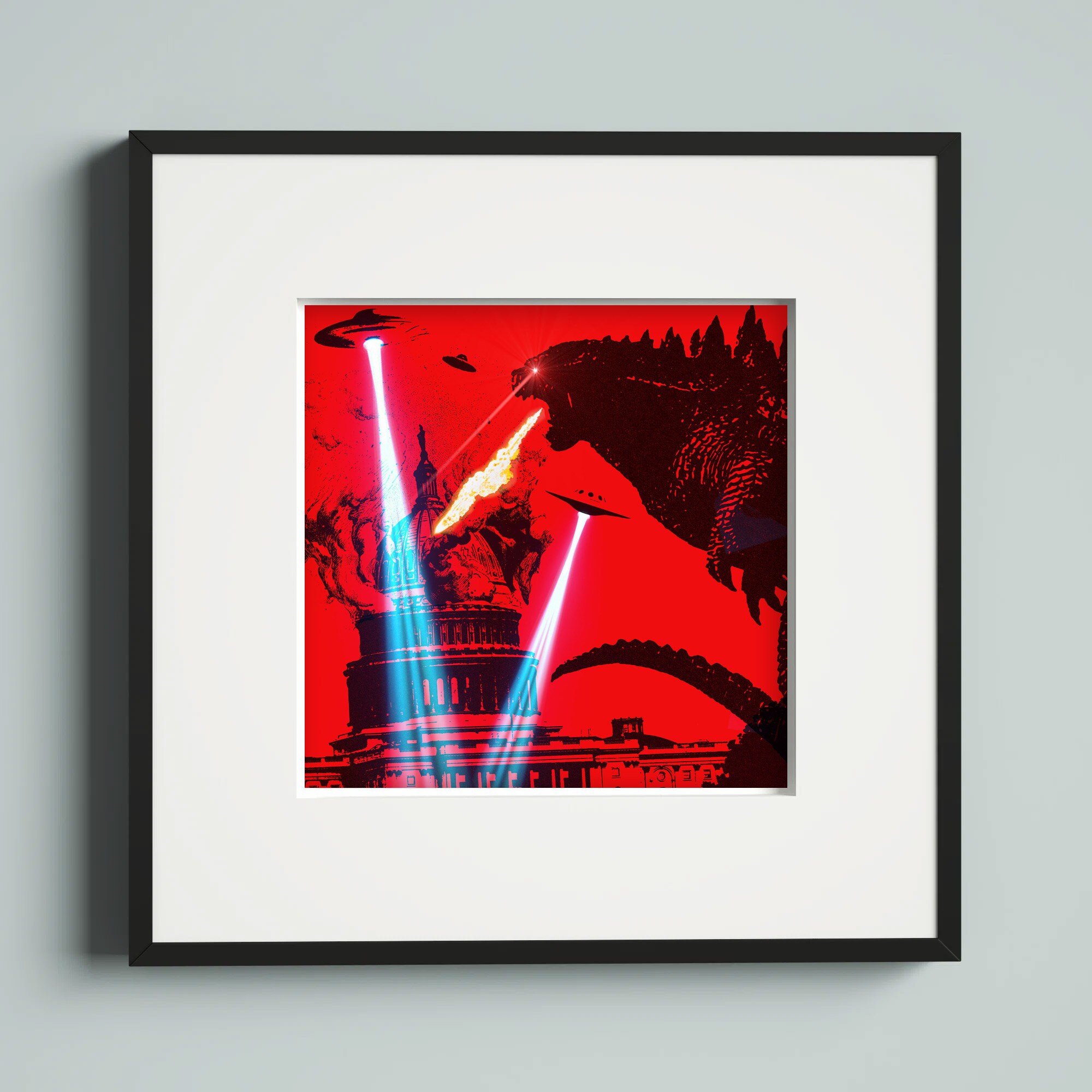 Godzilla Attack // Printable Collage Print // Digital Download - Etsy