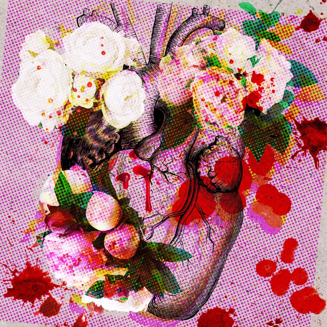 Bloody Valentine // Printable Collage Print // Digital Download - Etsy
