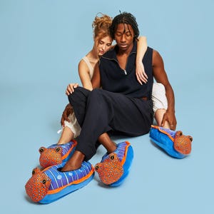 Coddies Sea Slug Slippers | Cozy Plush Animal Slippers, Memory Foam ...