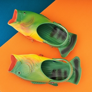 Coddies Fish Clogs | Sporty Bass Fish Flip Flops With Back Strap | the ...