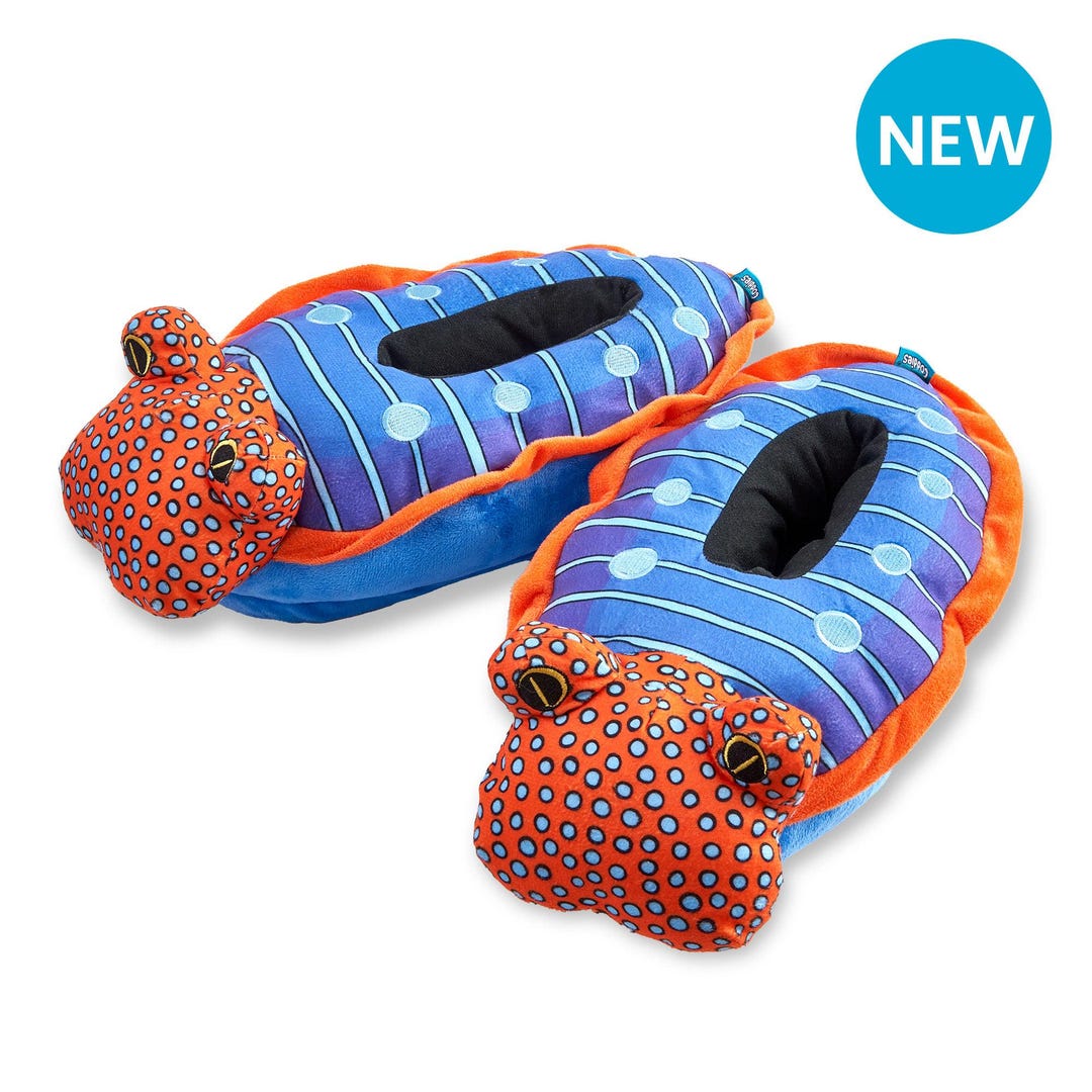 Coddies Sea Slug Slippers | Cozy Plush Animal Slippers, Memory Foam ...