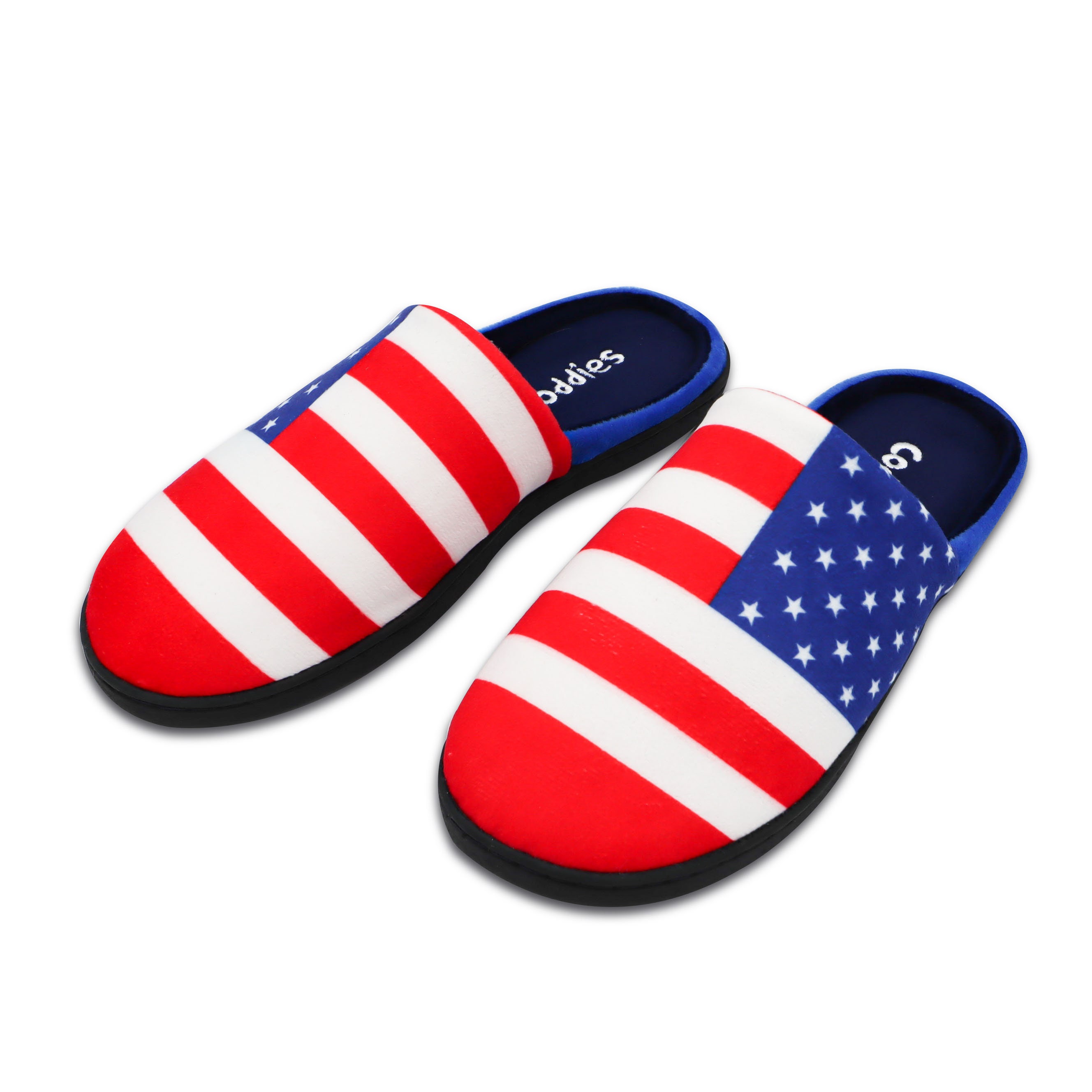 Coddies USA Flag Slippers | Patriotic American House Shoes | Present ...