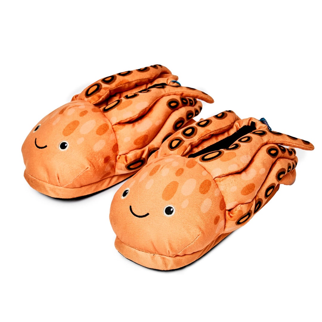 Coddies Octopus Slippers - Funny Plush Slippers for Men, Women & Kids ...