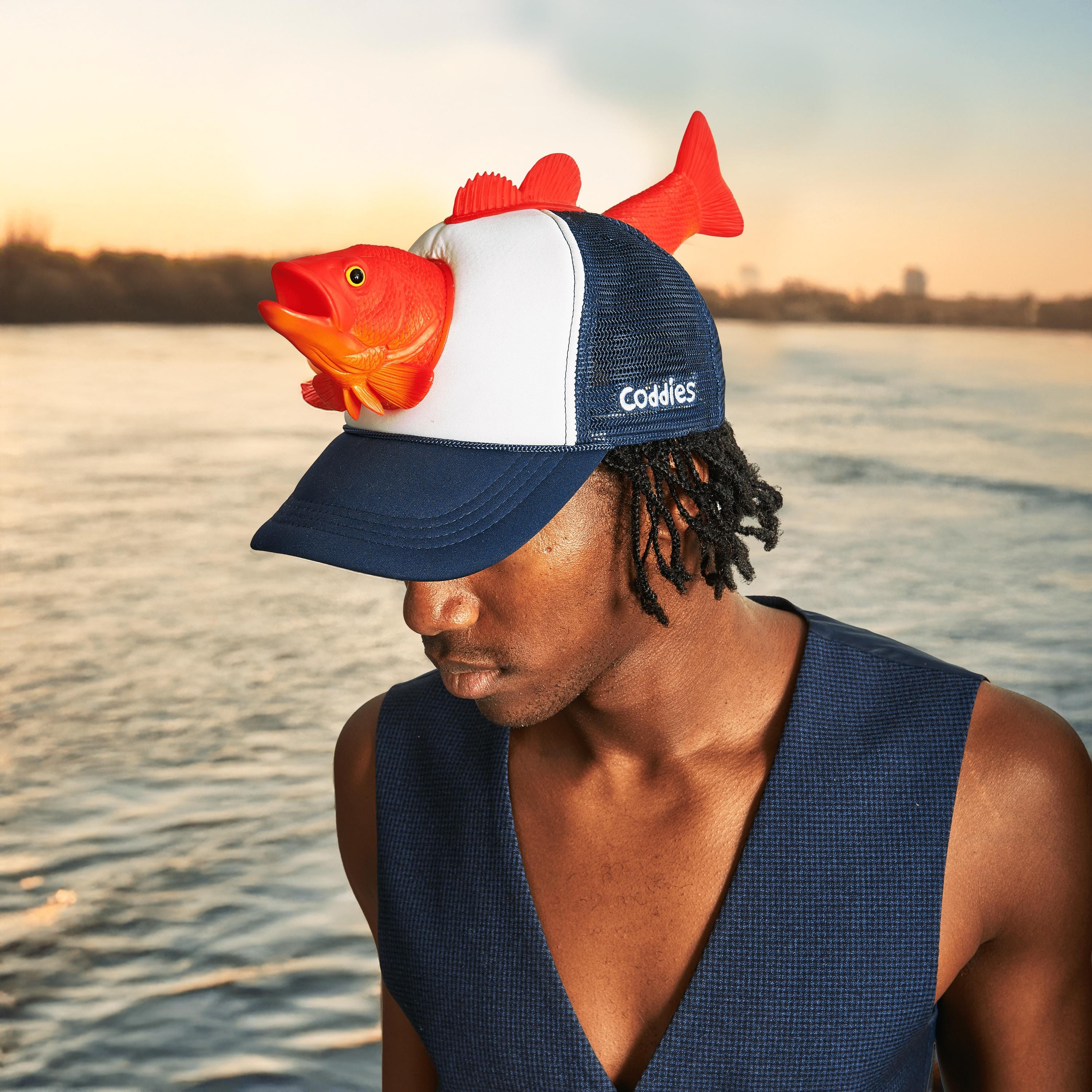 Coddies Bass Fish Hat - Funny Novelty Fishing Hat, for Anglers, Dads ...