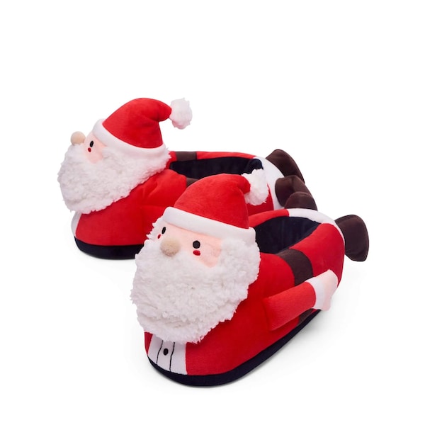 Santa Slippers - Etsy
