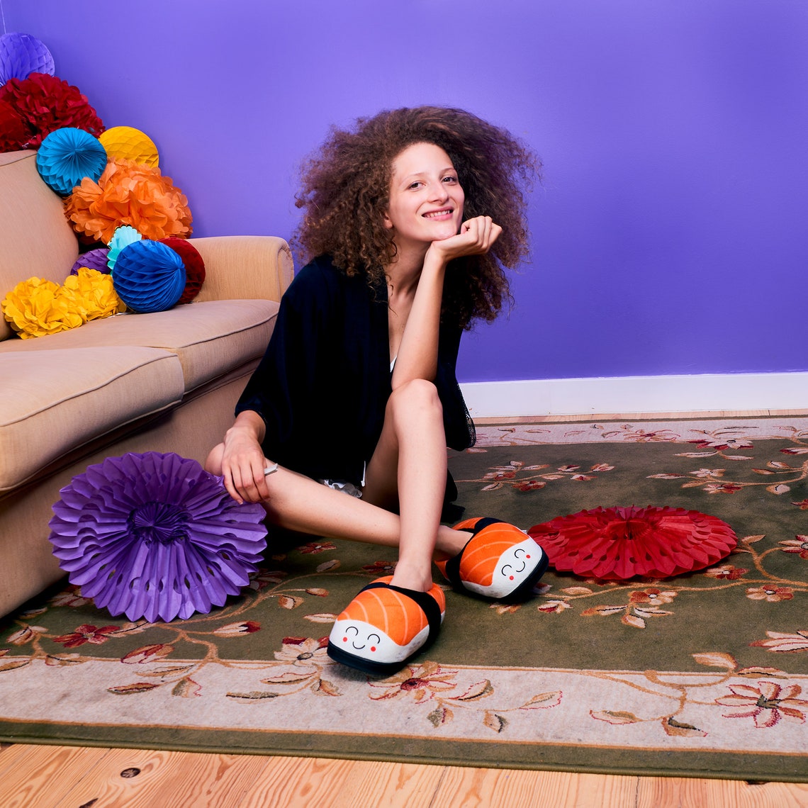 Coddies Sushi shoe-shi Slippers Novelty Shoes for Indoor & - Etsy