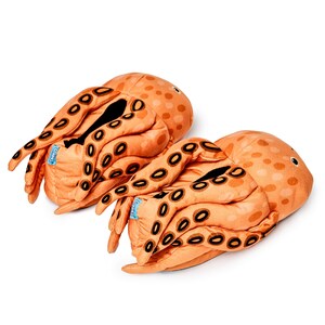 Coddies Octopus Slippers - Funny Plush Slippers for Men, Women & Kids ...