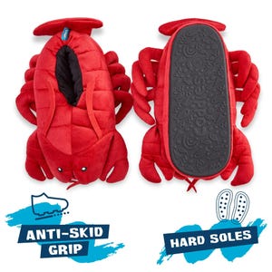 Coddies Lobster Slippers | Plush Animal Slippers, Memory Foam Soles ...