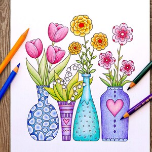 Printable Digital Coloring Page for Grownups HELLO SPRING - Etsy