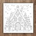 Printable Digital Coloring Page for Grownups MERRY CHRISTMAS | Etsy