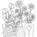 Printable Digital Coloring Page for Grownups, HELLO SPRING, Hand Drawn ...
