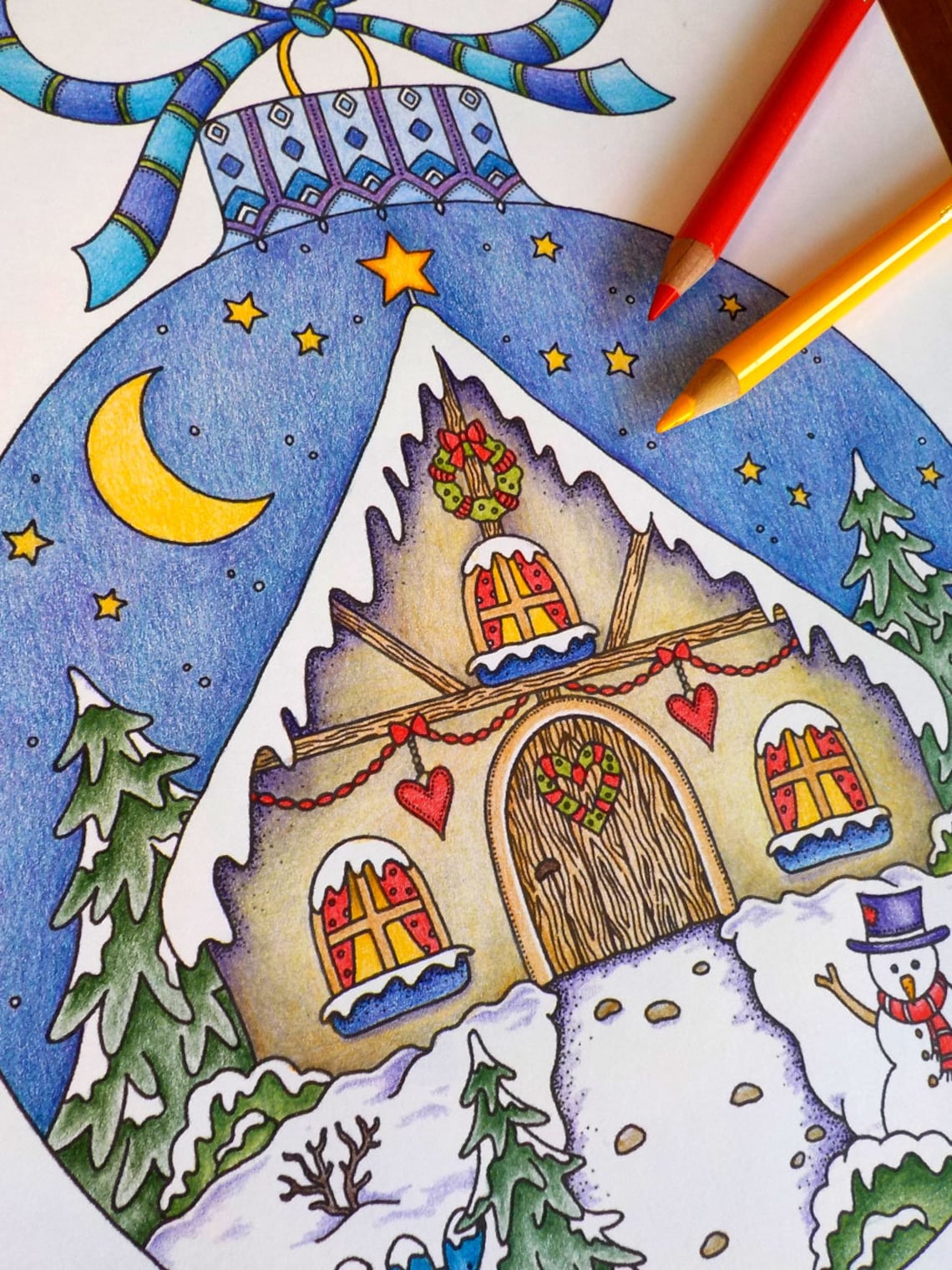 Printable Digital Coloring Page for Grownups MERRY CHRISTMAS - Etsy