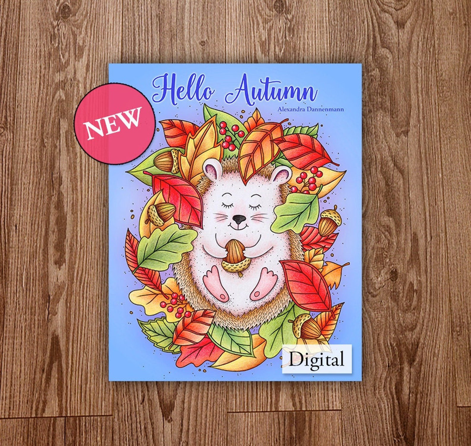 Printable Digital Coloring Book for Grownups HELLO AUTUMN - Etsy