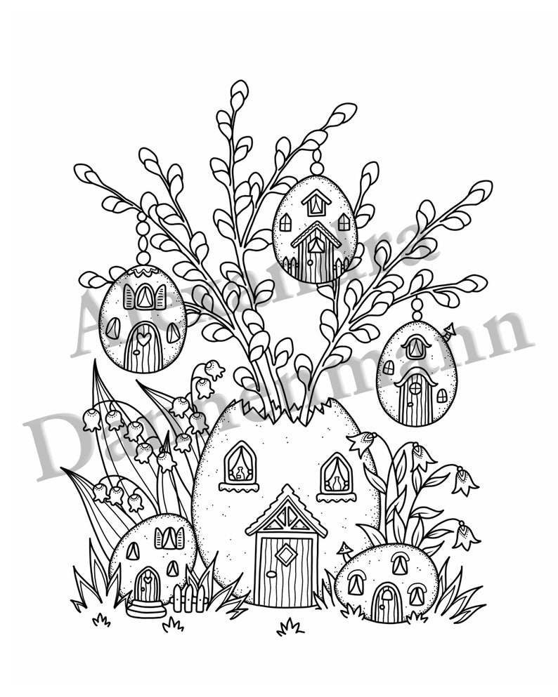 Printable Adult Coloring Book Magical Tiny Houses Vol. 2 - Etsy