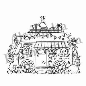 Printable Adult Coloring Book, Magical Tiny Houses - Vol. 2, Digital ...