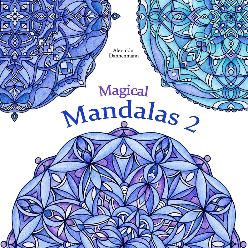 Printable Digital Coloring Book for Grownups Magical Mandalas - Etsy
