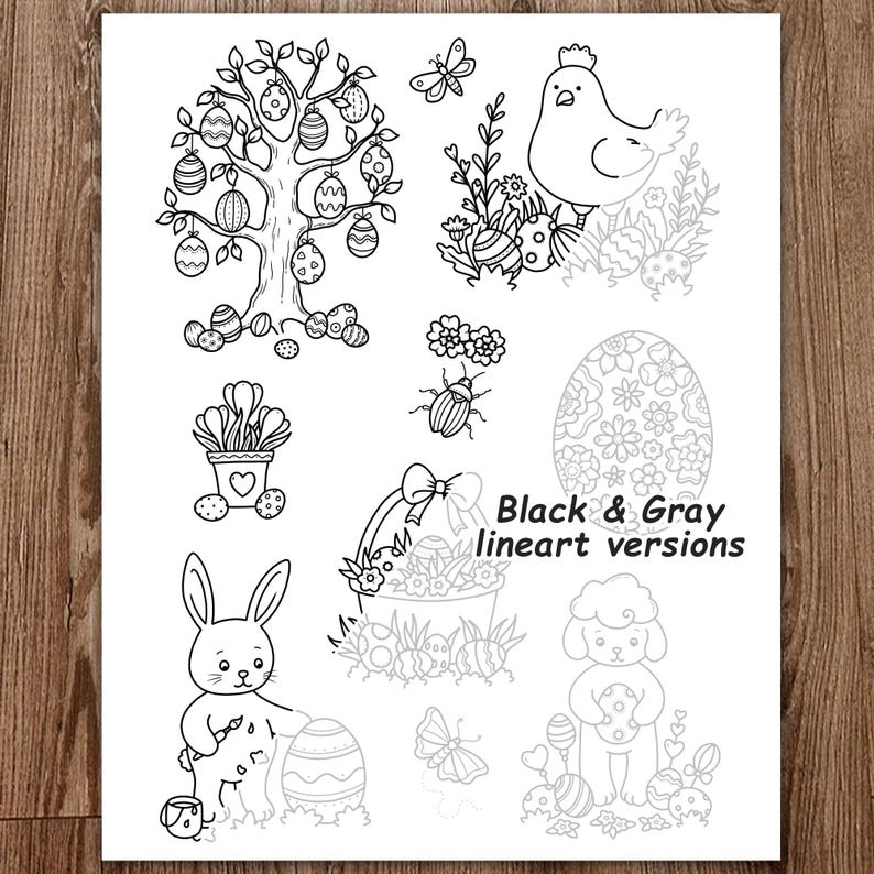 Easter Tinies Coloring Pages – 20 Tiny Hand Drawn Illustrations ...