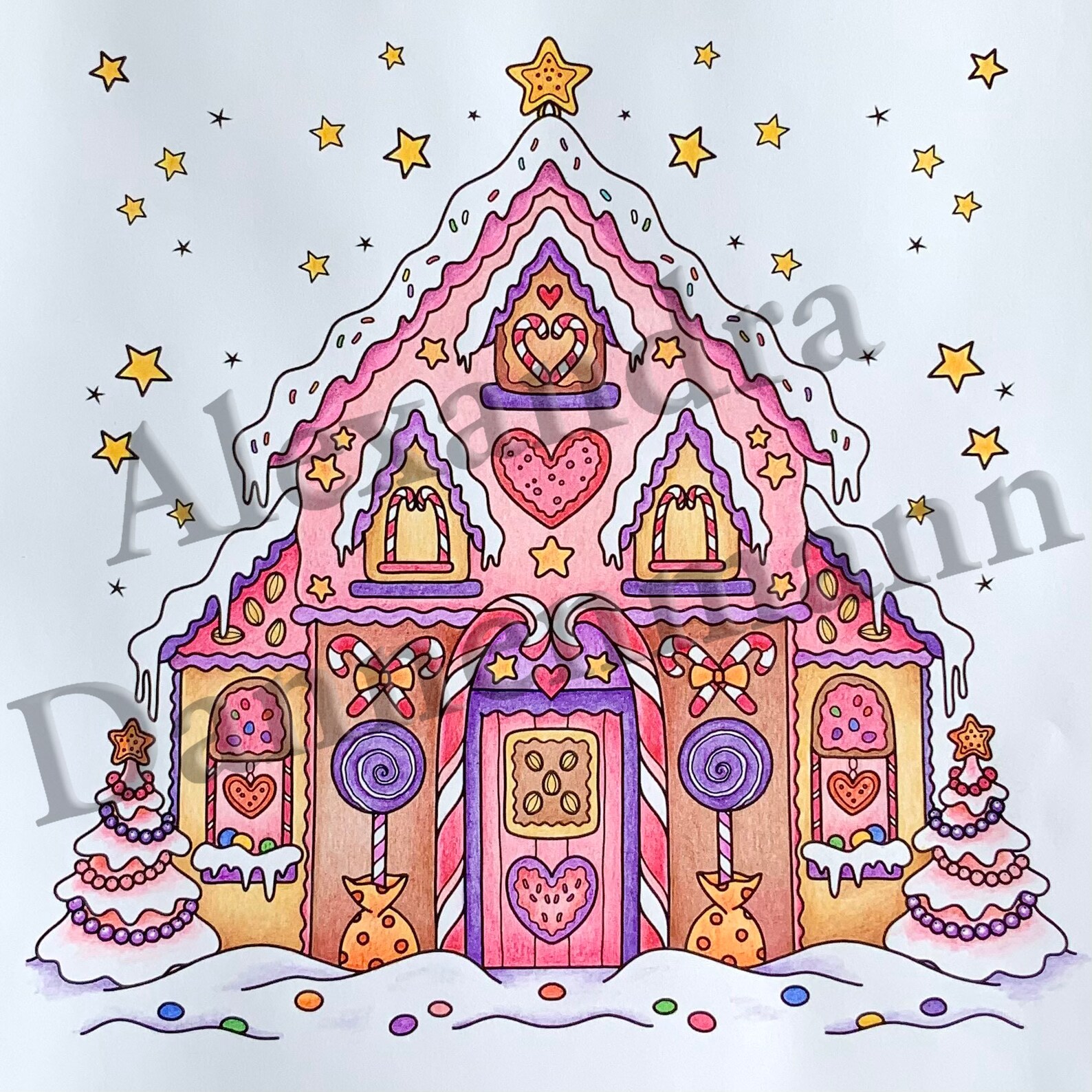 Printable Digital Coloring Page for Grownups MERRY CHRISTMAS - Etsy