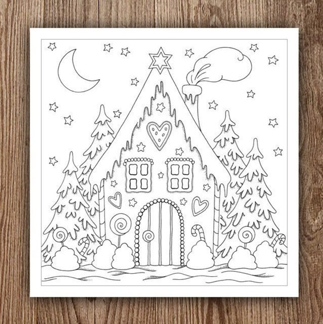 Printable Digital Coloring Page for Grownups MERRY CHRISTMAS - Etsy