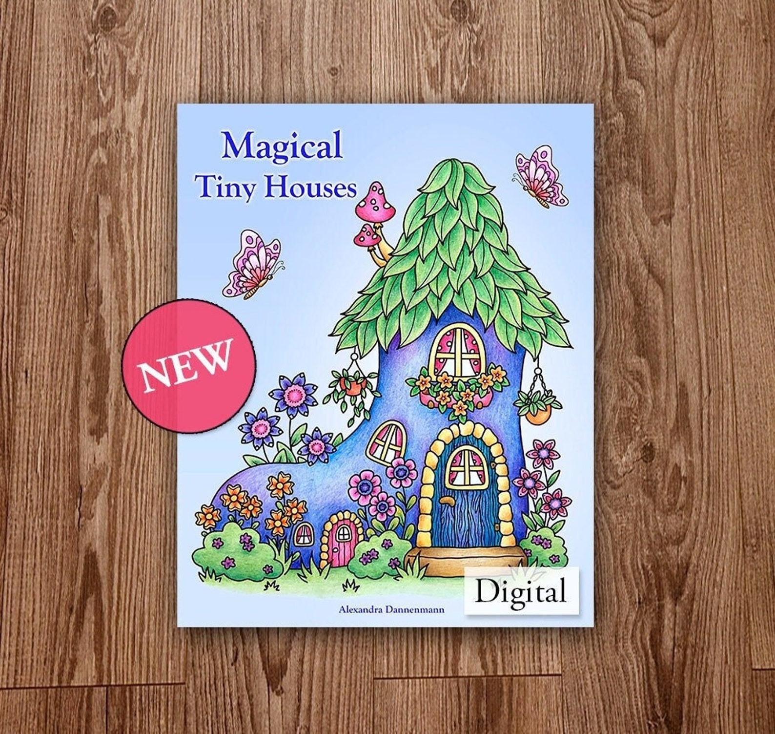 Printable Adult Coloring Book Magical Tiny Houses Digital - Etsy