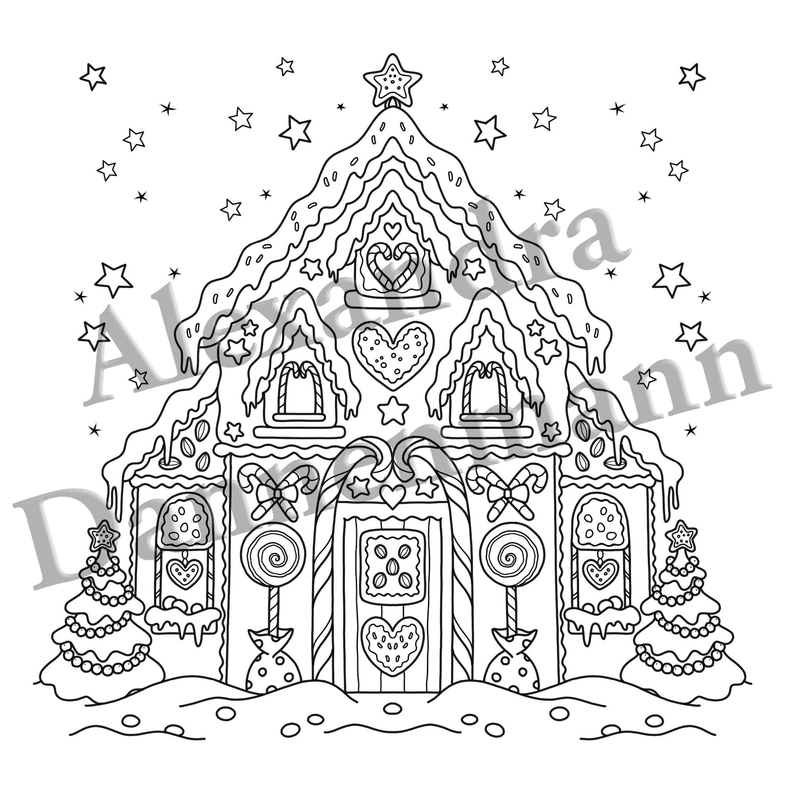 Printable Digital Coloring Page for Grownups MERRY CHRISTMAS - Etsy