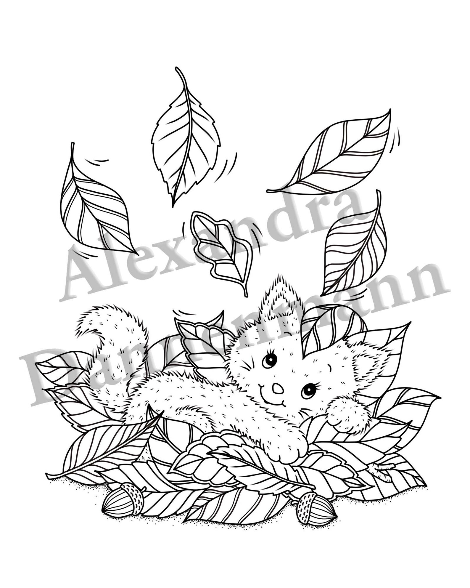 Printable Digital Coloring Book for Grownups HELLO AUTUMN - Etsy
