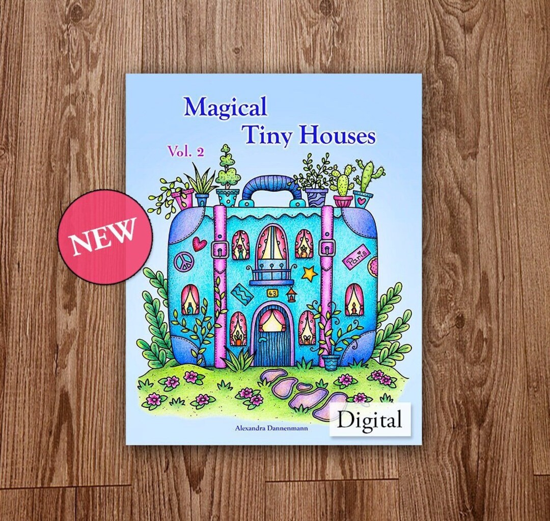 Printable Adult Coloring Book Magical Tiny Houses Vol. 2 - Etsy