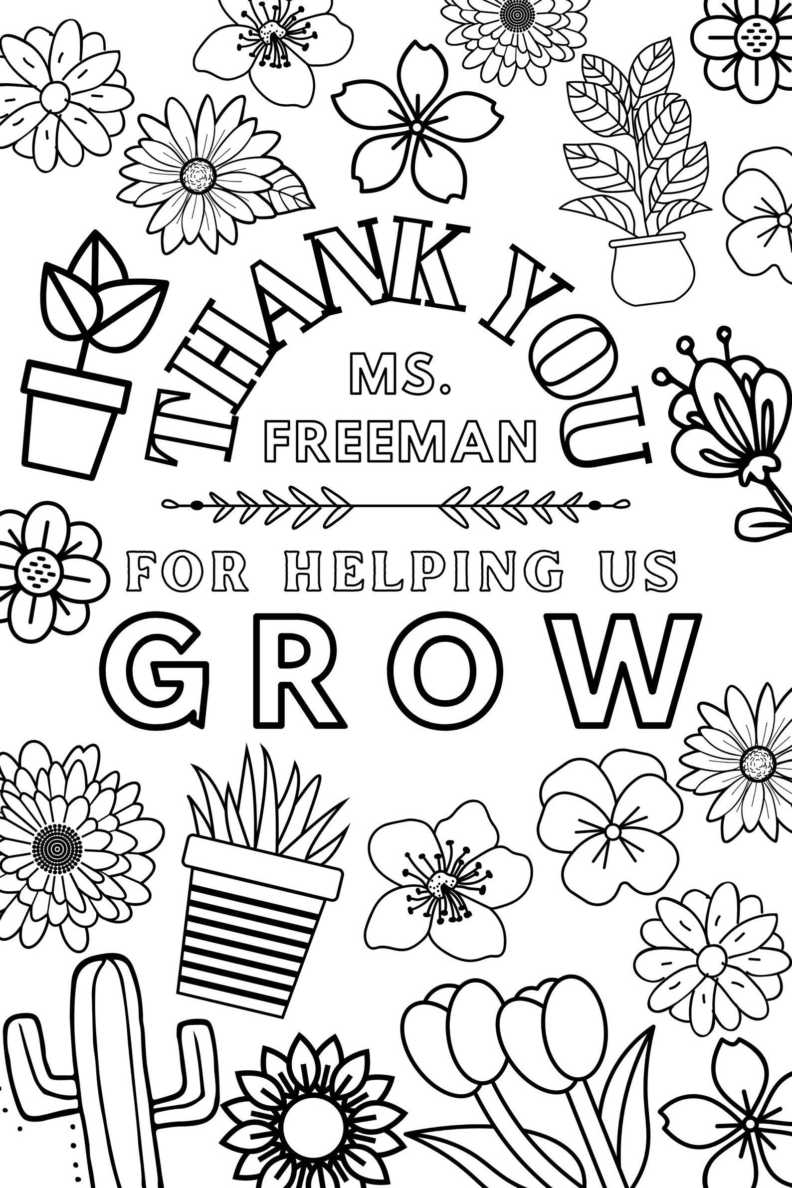 Editable Teacher Appreciation Coloring Poster Last Day of School Class ...