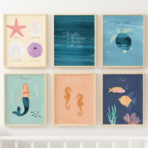 Under the Sea Themed Nursery/kids Room Prints, 8"x10" Printed, Select 1 ...