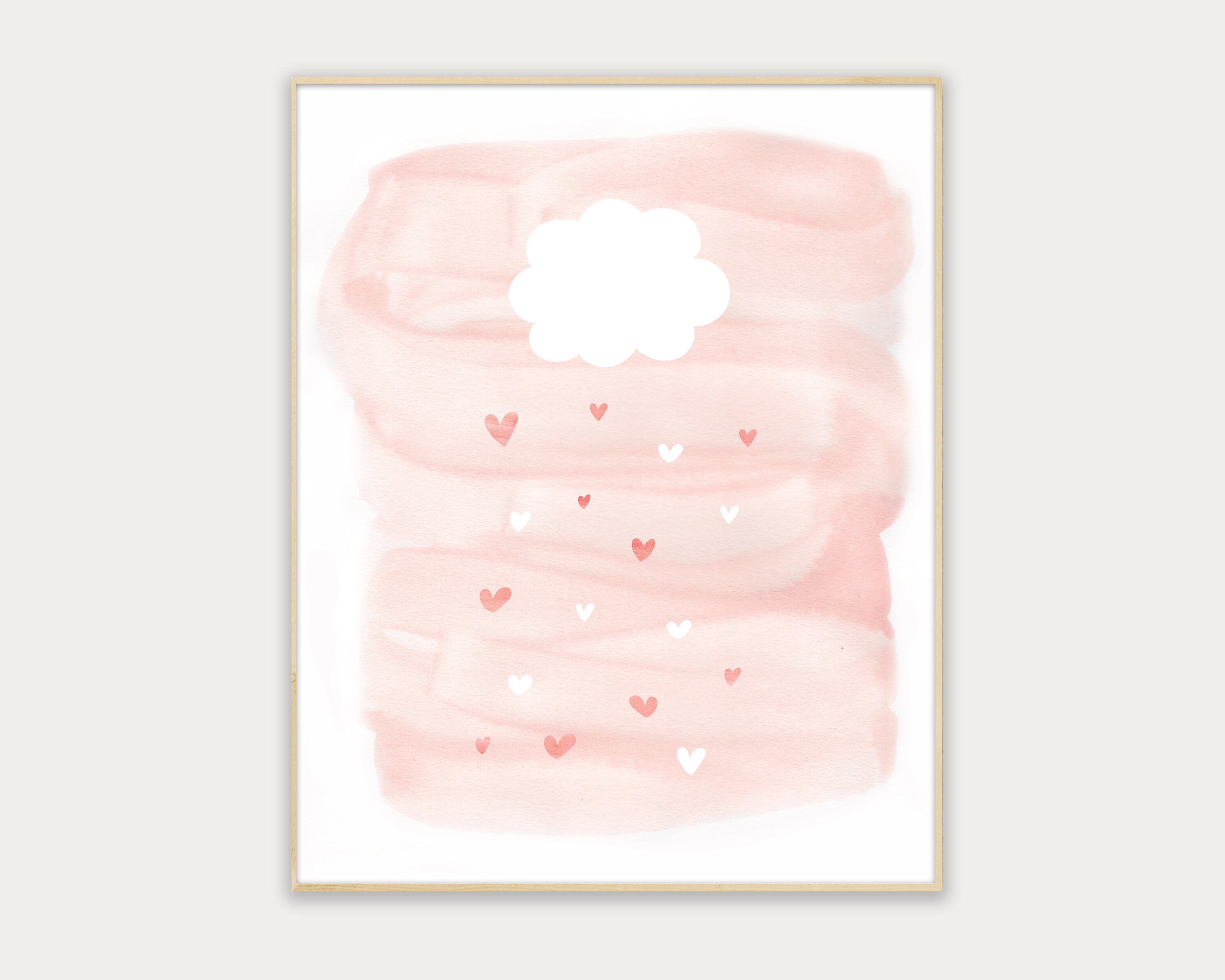 PRINTABLE Blush Pink Love Themed Pink Nursery/kids Room Wall Art 8"x8 ...