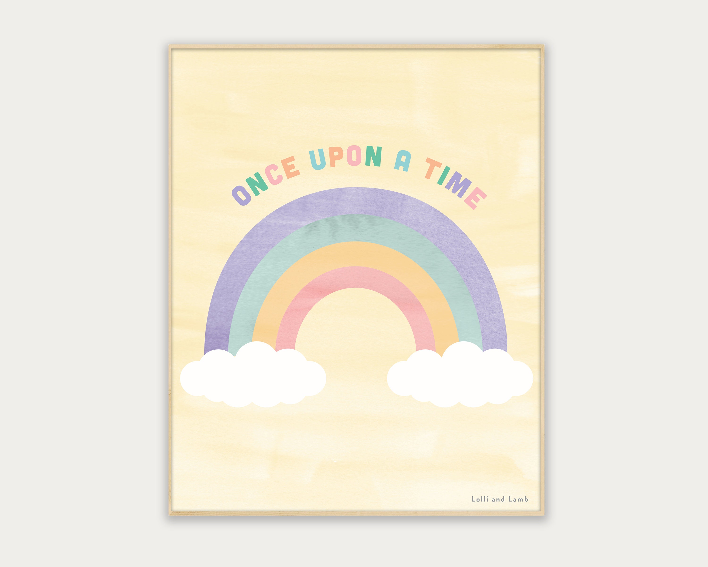 PRINTABLE Princess Rainbow Unicorn Themed Nursery/kids Room Prints, 8 ...