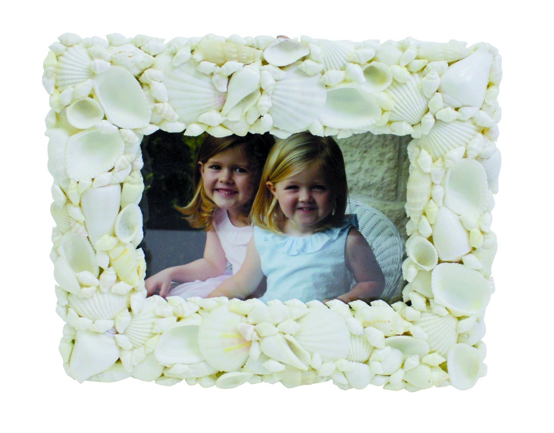 White Sea Shell Photo Frame - Etsy